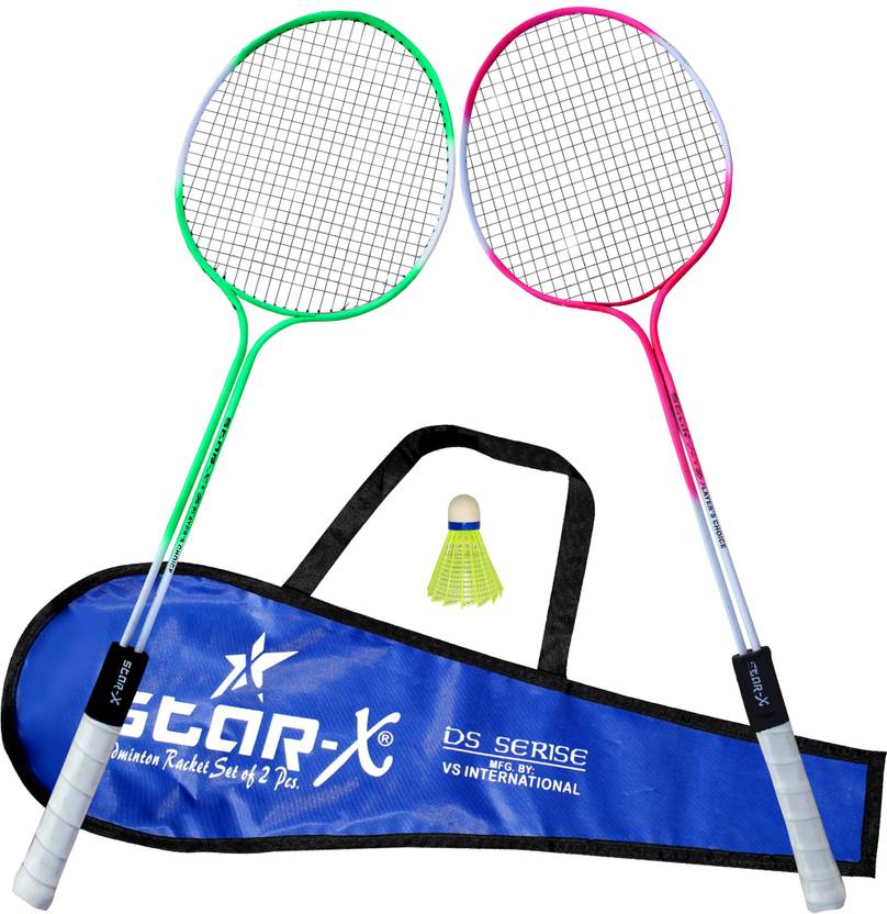 Star X Multi Double Shaft Badminton Racket with Cover and ShuttleCork ...