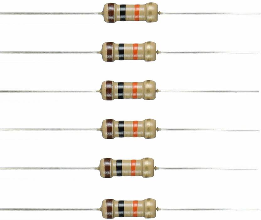 LAB PARTS 200 Pcs 10k ohm (kilo-ohm) Resistor, ±5% Tolerance, 1/4W ...