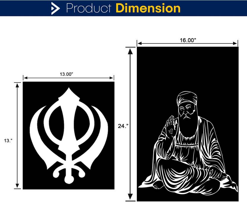 JAZZIKA Wall Stencils Pack of 2 ( Size:- 16X24 Inches) Patten Theme ...