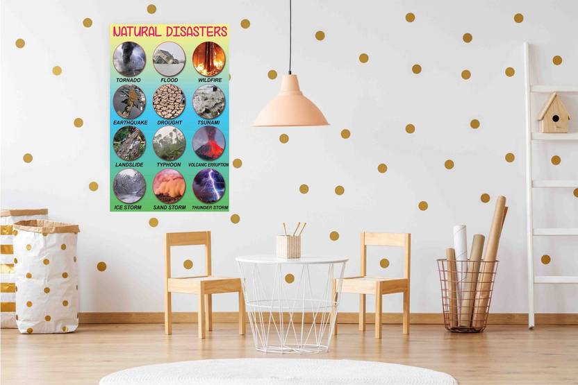 Natural Disasters Sticker Poster|Educational Sticker Poster For Kids ...