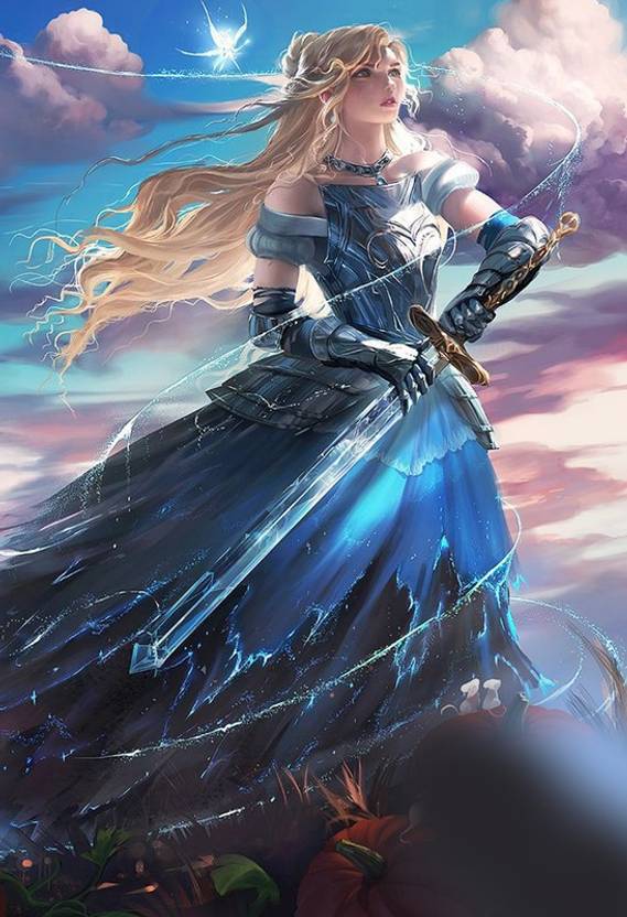 Poster Frozen Elsa Digital Art (Large Poster, 300GSM Matt, 36x24 Inches ...