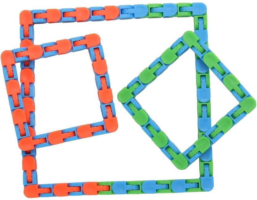 YATRI 15 Pieces 24 Links Wacky Track Snap Puzzle Toy/Sensory Fidget ...