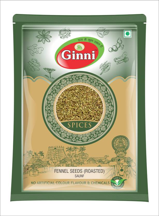 GINNI Pure Roasted Fennel Seeds/Roasted Saunf/Variyali - 900gms (9 x ...