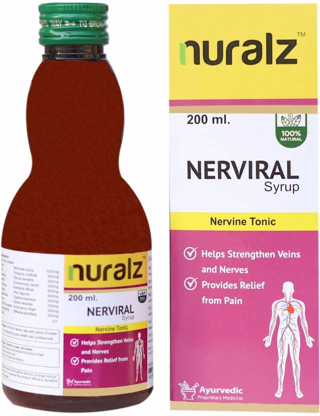 nuralz Nerviral Syrup - For Nerves, Vein & Nervous System, Mind Relax ...