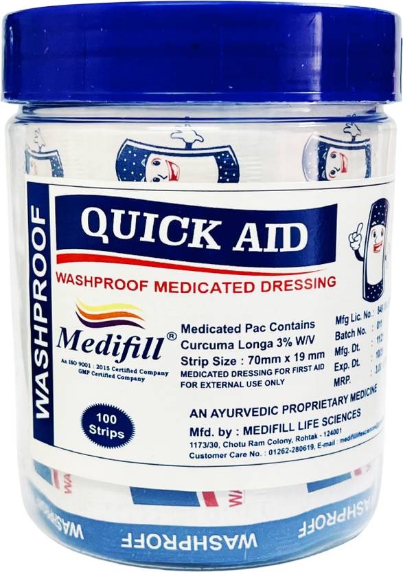 MEDIFILL WASHPROOF MEDICATED DRESSING Adhesive Band Aid Price in India ...