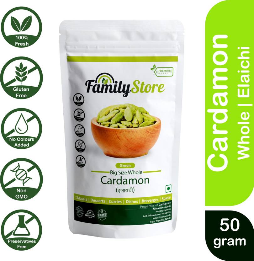 Family store Cardamom Green Bold Whole, Cardmon Big Size Elaichi ...