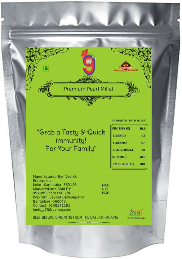 99Auth Genuine 200g Original Natural Pure Pearl/Bajra/Sajje Millet ...