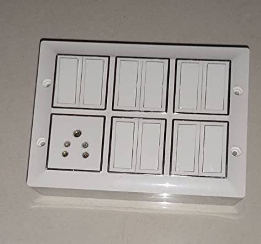 supriya led combind Box (CONA) 10 Switch, 1 Socket (ISI Mark) Wall ...