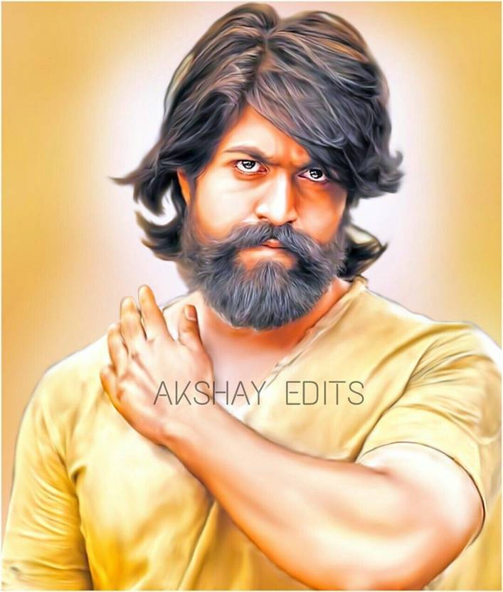 KGF YASH POSTER FOR WALL Waterproof Vinyl Sticker Poster Photographic ...