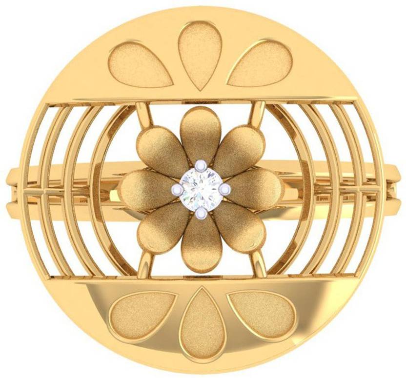 PC Chandra Jewellers Stone in Flower 14kt Yellow Gold ring Price in ...