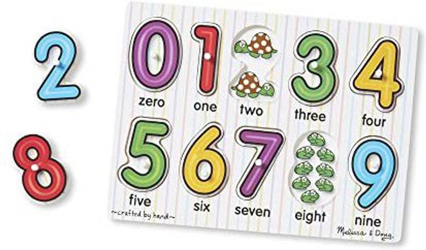 MELISSA & DOUG See-Inside Numbers Wooden Peg Puzzle (10 pcs) - See ...