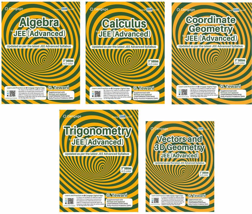 Cengage Combo For Jee Advanced : Algebra + Calculus + Coordinate ...