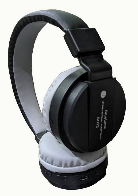 Welltech Foldable Smooth Ear Pads Bluetooth SH12 Headphone (Black ...