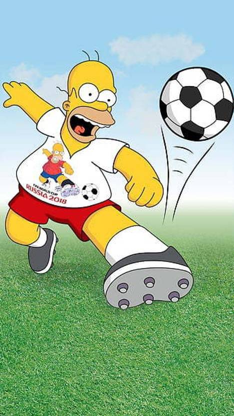 Soccer Homer 2018 Cup Football Russia Simpson World Matte Finish Poster ...