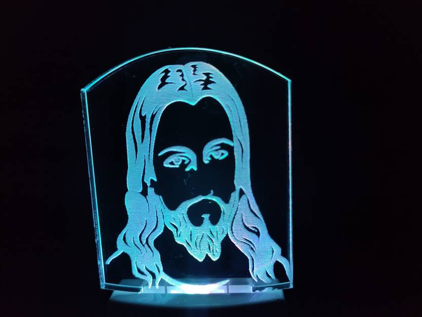 Talgo GOD JESUS Acrylic 3D Illusion RGB 7 Colour Changing LED Plug and ...