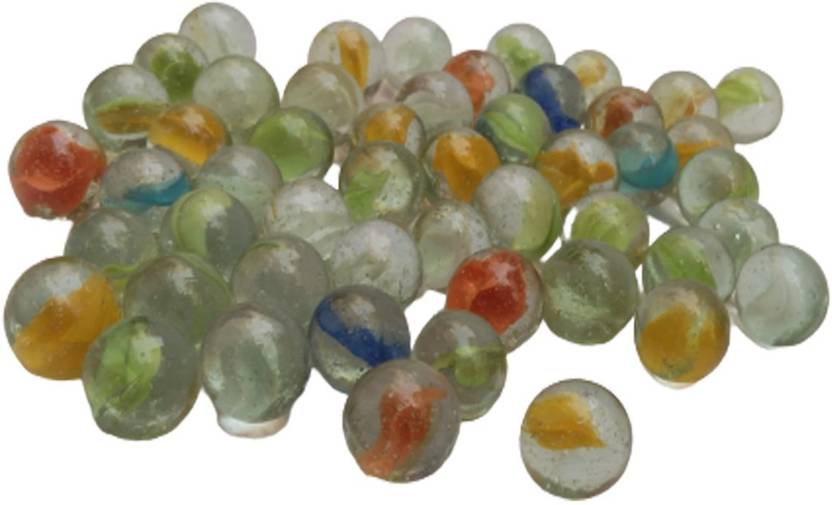 DsIndustry 50_Marble Goti Toy Kanche Marble Ball Multicolour Glass ...