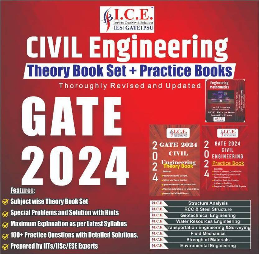 GATE Civil Engineering 2024 : Comprehensive Set Of Theory Books And ...