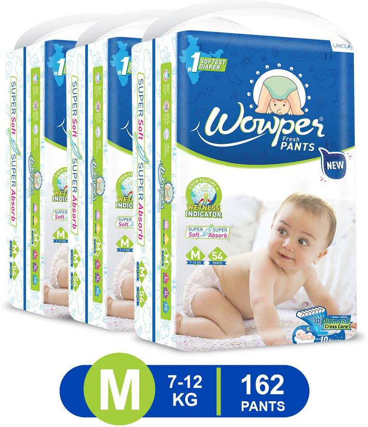 Wowper Fresh Baby Diapers Pants | Wetness Indicator | Upto 10 Hrs ...
