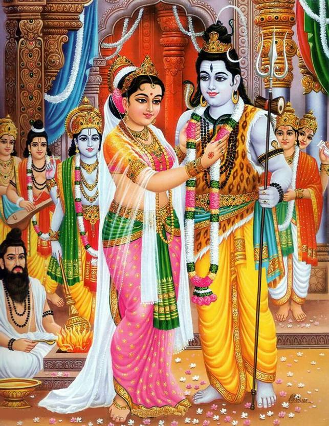 Poster Shiv Parvati Vivah sl1288 (Wall Poster, 13x19 Inches, Matte ...