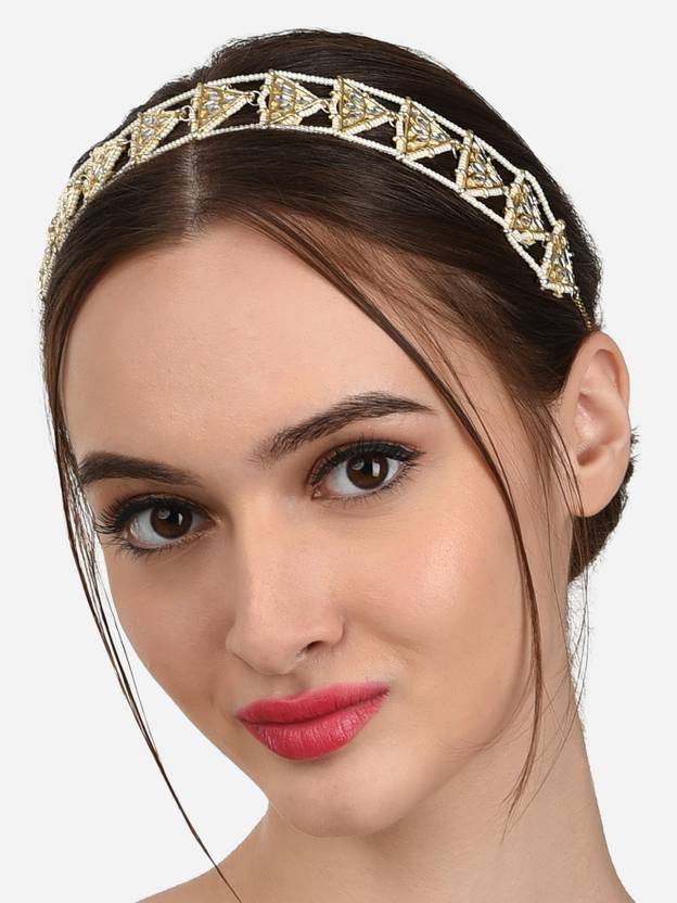 Zaveri Pearls Kundan Head Chain Hair Band Price in India - Buy Zaveri ...