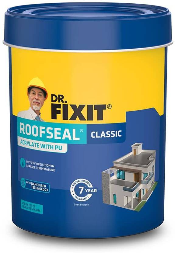 Dr. Fixit Roofseal Classic 1 ltr, No dilution, Terrace Waterproofing Coating Crack Filler Price ...