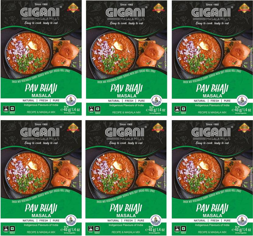 GIGANI Pack Of 6 - Pav Bhaji Masala Price in India - Buy GIGANI Pack Of ...