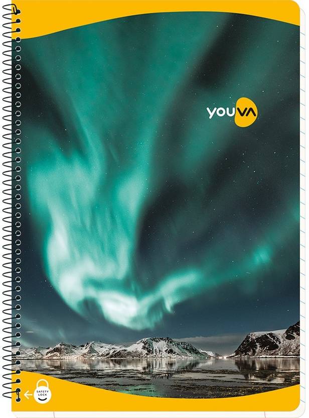 NAVNEET Youva Spiral Bound 21x29.7 cm A4 Notebook Single Line 300 Pages ...