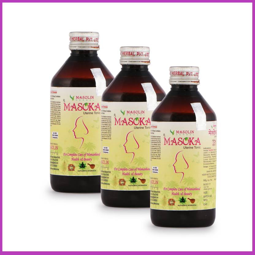 masolin MASOKA AYURVEDIC SYRUP FOR WOMEN HEALTH - PACK OF 3 X 200ML ...