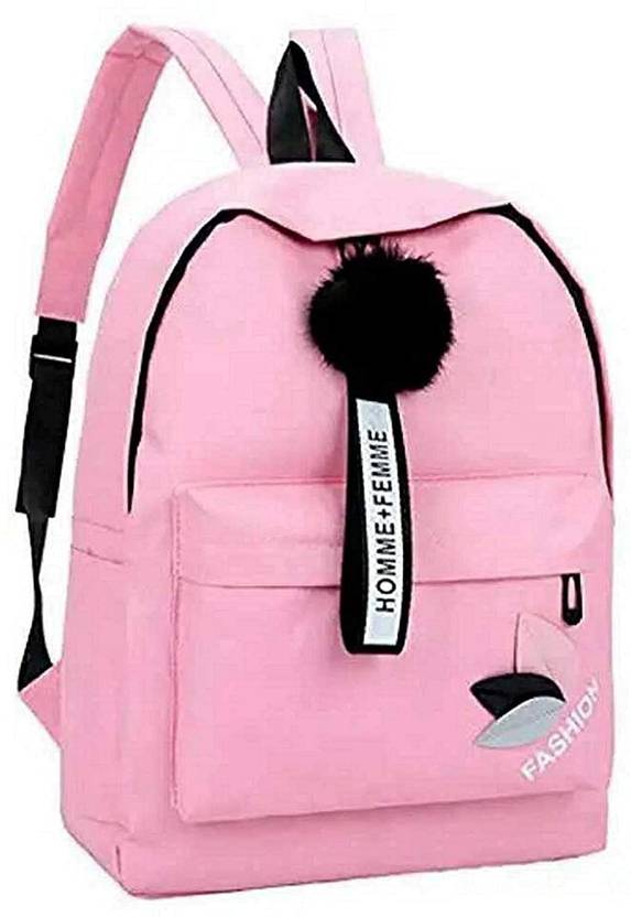 autoIN Backpack School Collage backpack School Bag (Pink, 12 L) 12 L ...