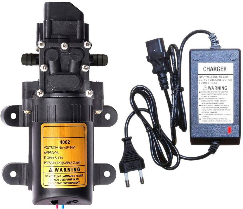 Divinext 12 Volt DC Pressure Booster Water Pump with 12 Volt DC Adapter ...