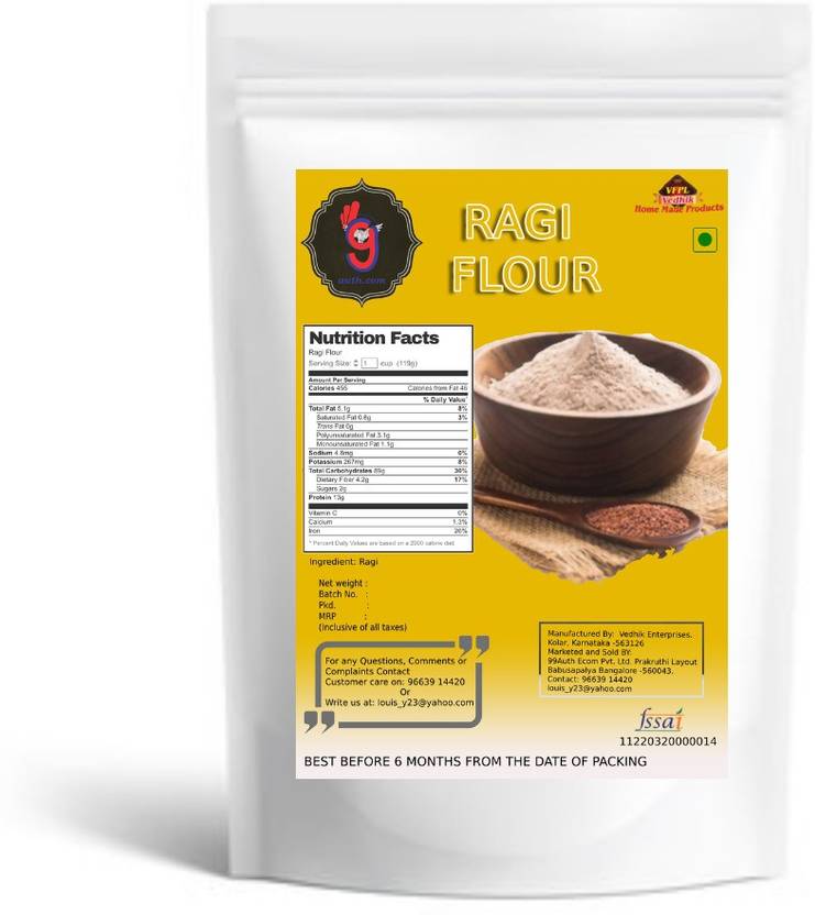 99Auth Organic Premium Pure Ragi Flour/Finger Millet Flour Original ...