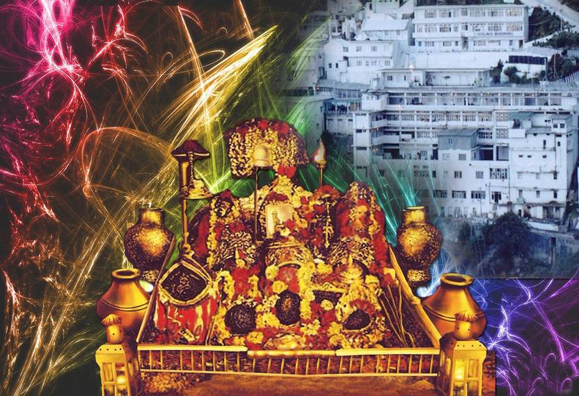 Poster Maa Vaishno Devi Digital Painting sla645 (Large Poster, 36x24 ...