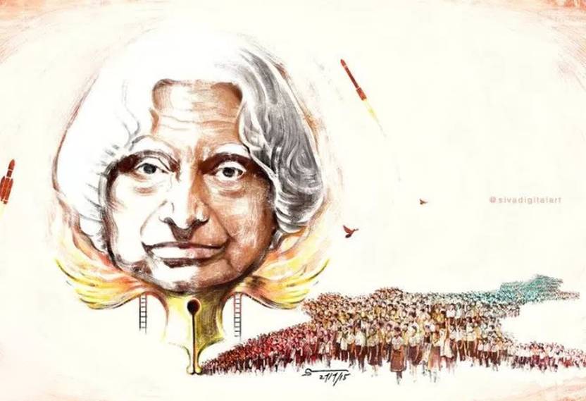Poster Abdul Kalam Painting India Proud sla15 (Wall Poster, 13x19 ...