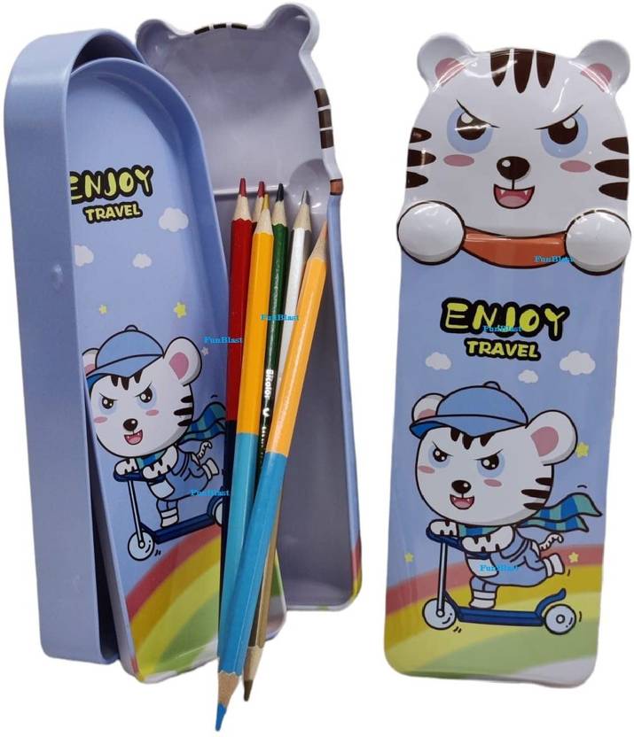 Flipkart.com | FunBlast Metal Pencil Box for Kids NA Art Metal Pencil ...