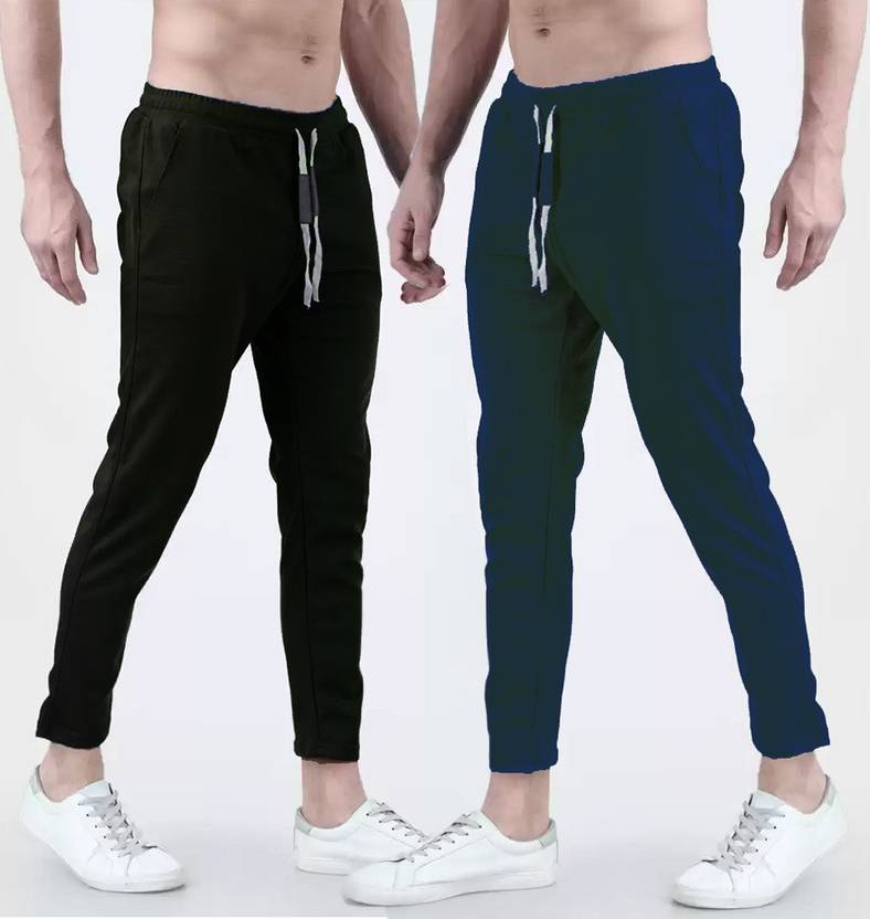 KASH Solid Men Black, Blue Track Pants - Buy KASH Solid Men Black, Blue ...