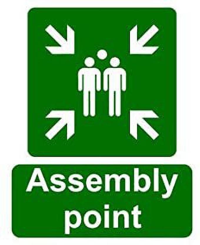 RLDigitalUnits Assembly Point Sign Board Emergency Sign Price in India ...