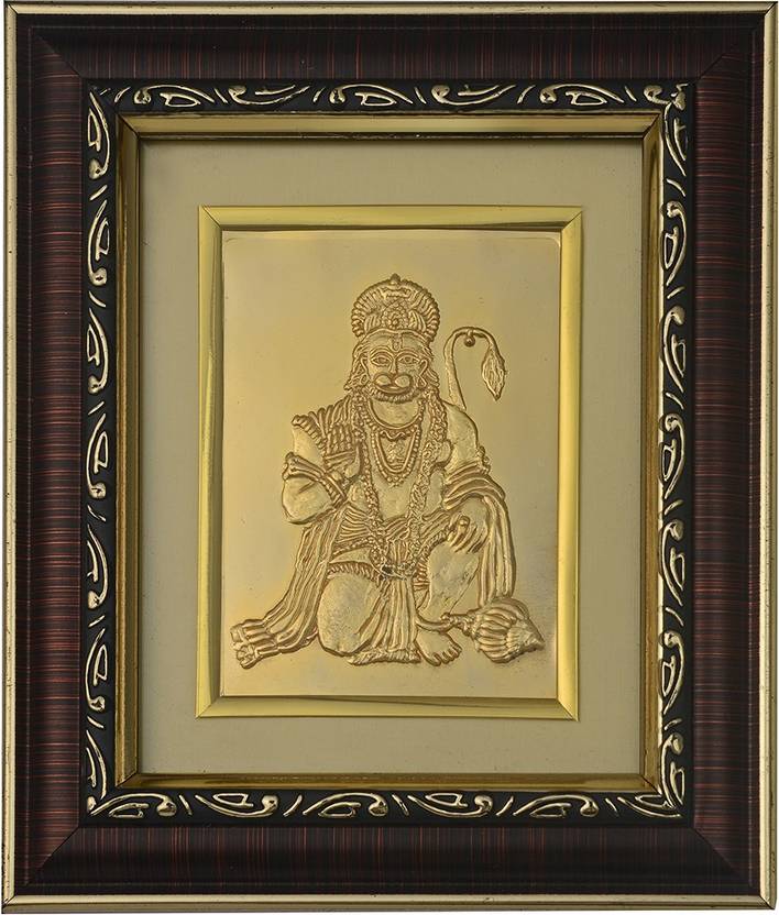 Pray Everyday Hanuman Ji Gold Plated Photoframe | Hanuman Ji Frame for ...