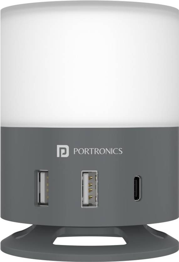 Portronics Brillo 4 Charging Station with Multicolor RGB Light USB ...