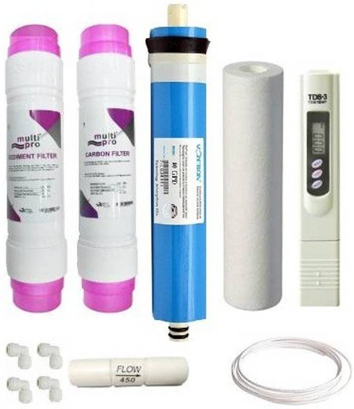 PRS SAFE GUARD Multipro Sediment and Carbon Filter ,Spun,TDS meter,with 80 GPD Vontron membrane ...