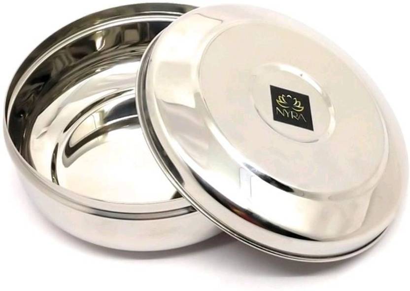 Nyra Stainless Steel Box for Chapati Round Puri Dabba /Kitchen Storage ...
