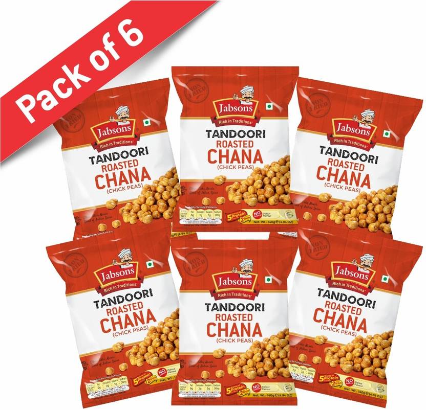 Jabsons Roasted Tandoori Chana 140gm(pack of 6) Price in India - Buy ...