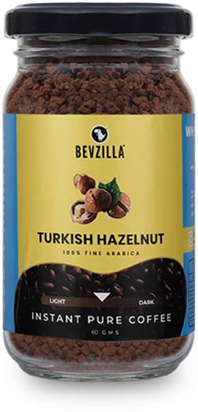 Bevzilla Instant Coffee Powder 60 Gms Turkish Hazelnut - Premium ...