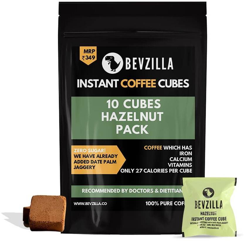 Bevzilla 10 Instant Coffee Cubes Pack with Organic Date Palm Jaggery ...