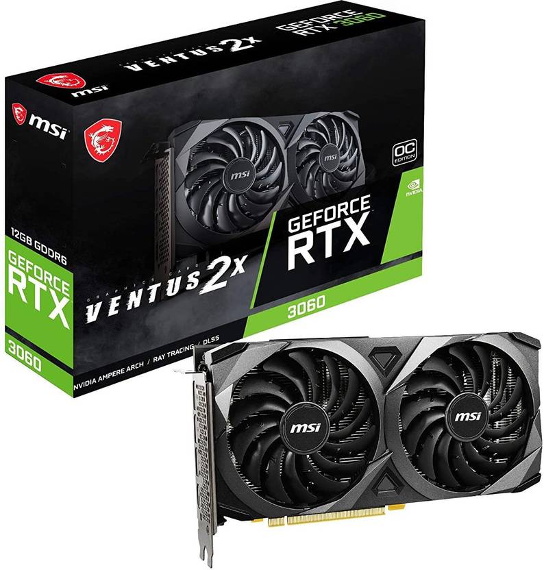 MSI NVIDIA GeForce RTX 3060 VENTUS 2X 12G OC 12GB GDDR6 192-bit 12 GB ...