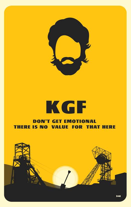 KGF POSTER, KGF Yash Movie Poster for Room, kgf chapter 2 Poster for ...
