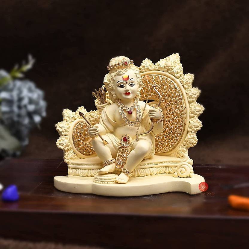 DesiDecor Resin Ram Lalla Idol Shree Ram (Bal Swarup) with Dhanush ...