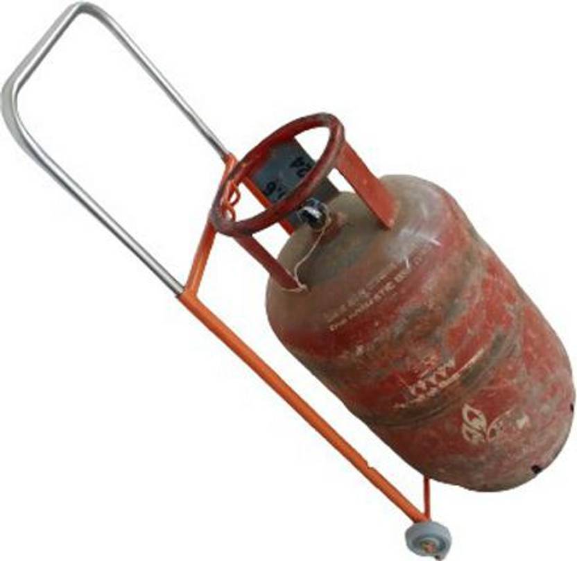 Gayatri Movable LPG Gas Cylinder Trolly With SS Handle,Cylinder Stand ...