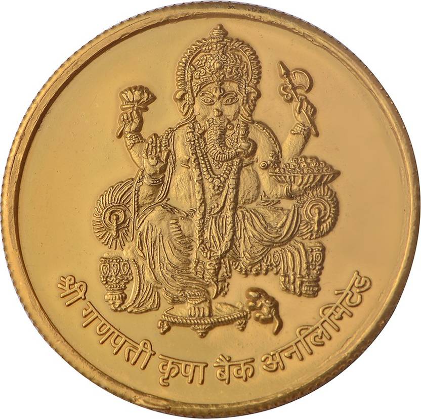 Pray Everyday Ganesh Ji Gold Plated Coin (Set of 7) Gold Yantra Price ...