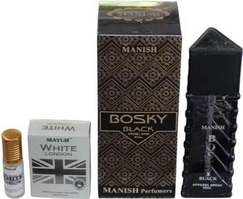 Buy manish Bosky Black Apprel Perfume 60 Ml & White London Perfume - 50 ...