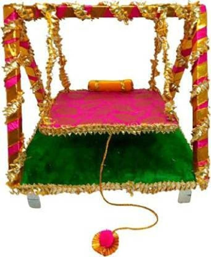 Kanha Bal Gopla Ji gotta patti design Jhula size L 5 to 6 Jhula Price ...